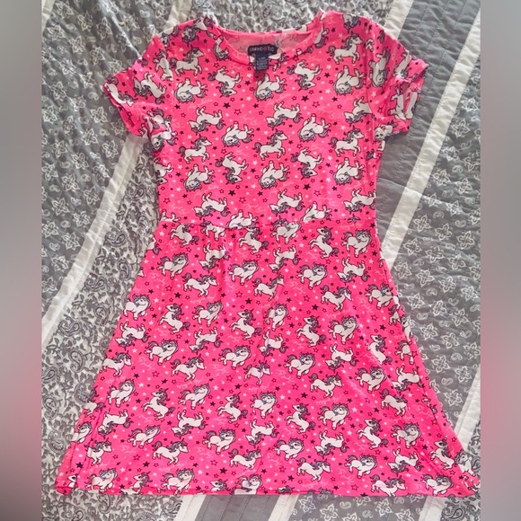 Limited Too | Dresses | Limited Too Girls Unicorn Hot Pink Dress | Poshmark